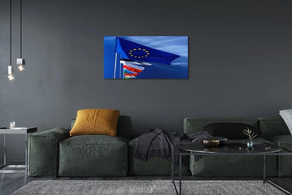 Obrazy na plátně různé vlajky 140x70 cm