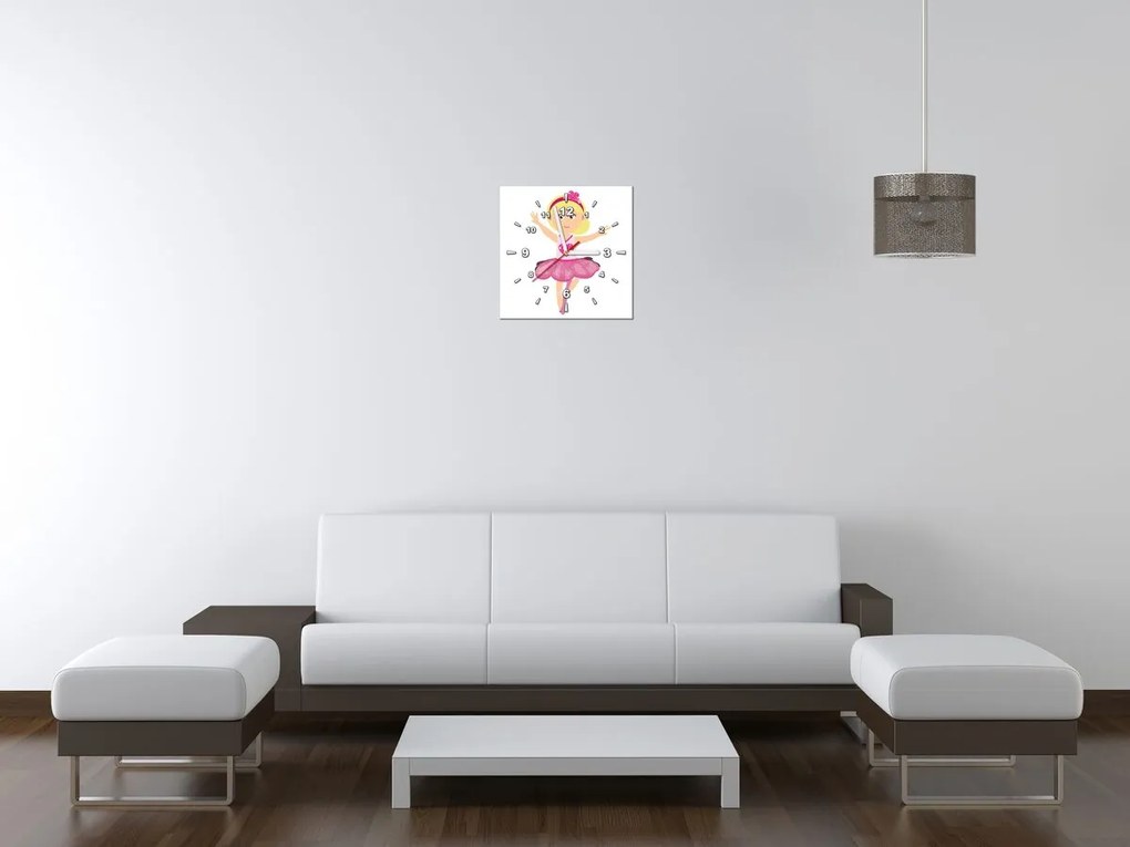 Gario Obraz s hodinami Malá baletka v tanci Rozměry: 30 x 30 cm