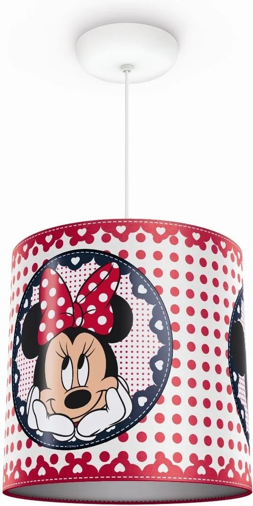Dětské závěsné svítidlo Philips Disney Minnie Mouse 71752/31/16 červené