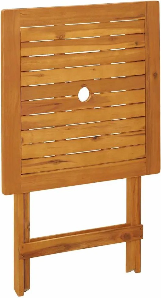 Skládací zahradní stolek 60 x 60 x 75 cm masivní akáciové dřevo 313595