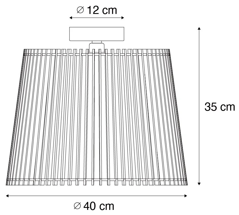 Venkovní stropní svítidlo dřevěné IP44 - Jayla