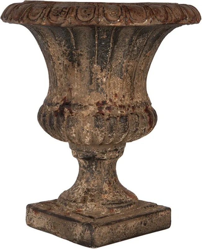 Hnědý antik květináč s patinou – historie ve vaší zahradě - Ø 35*40 cm