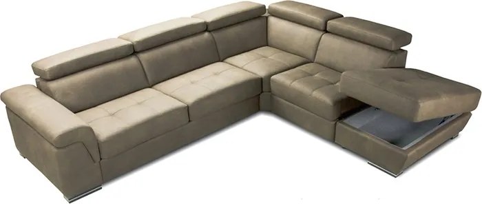 Pregio Italia sofa&relax Rozkládací sedačka na spaní Prince Provedení: 3/postel+roh+křeslo+ukonč.úlož.boxem, Vzorník látek: habana05