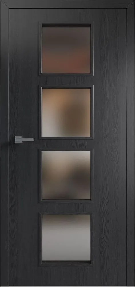 Solodoor Interiérové dveře Etta 4, 80 L, 80 × 197cm, fólie, levé, dub Boston, prosklené