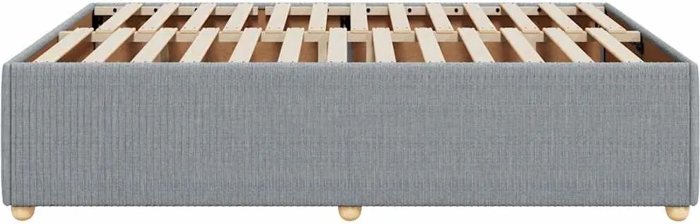 Rám postele bez matrace světle šedý 140 x 190 cm textil 3284935