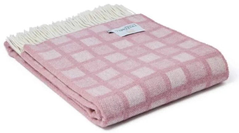 Vlněná deka Manhattan Sunken Pink 183 x 150 cm Tweedmill
