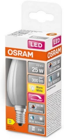LED žárovka E14 LEDVANCE 2,2W (25W) teplá bílá (2700K)
