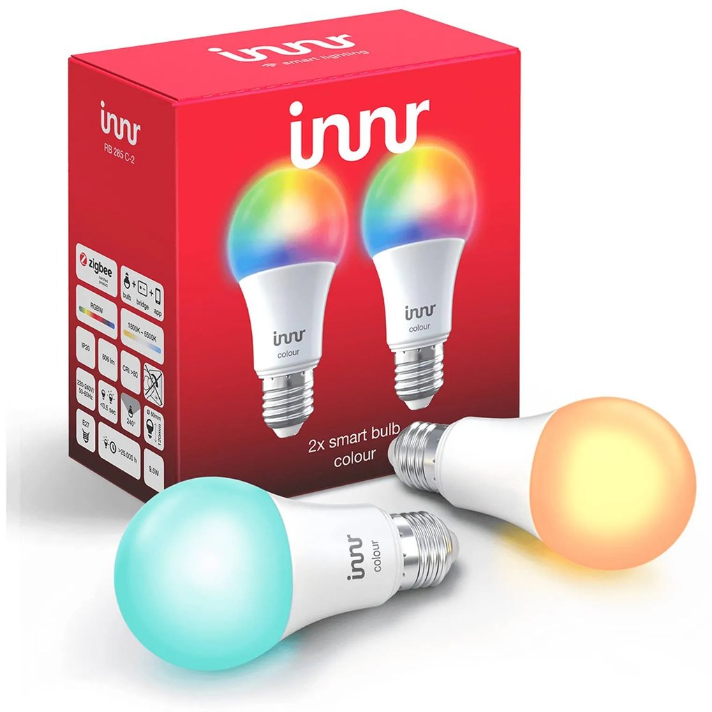 E27 9,5W LED žárovka Innr Smart Bulb Colour 2ks