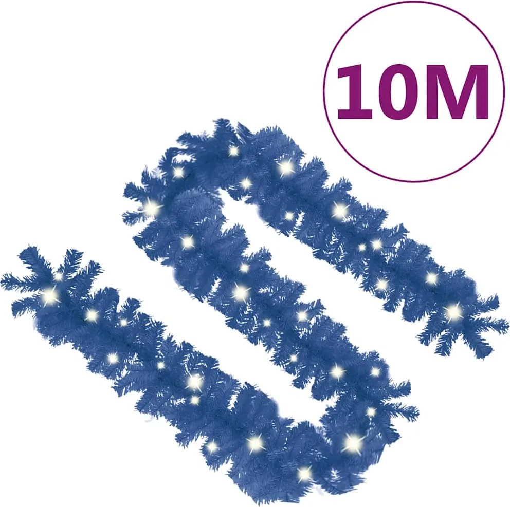 Vánoční girlanda s LED světýlky 10 m modrá 329193