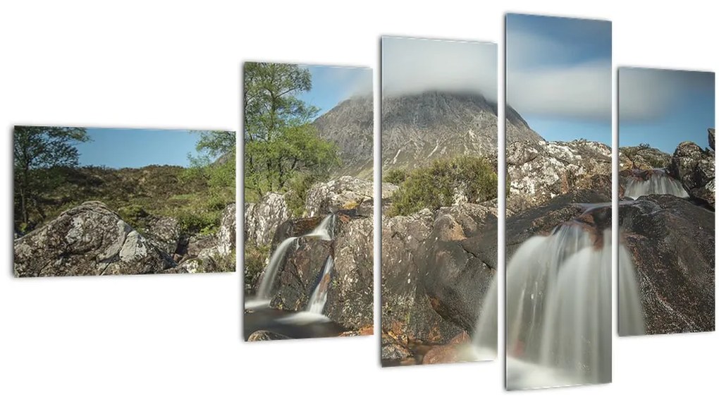Obraz vodopádů a hory (110x60 cm), 40 dalších rozměrů