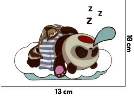 Samolepka na vypínač "Spící panda" 13x10 cm