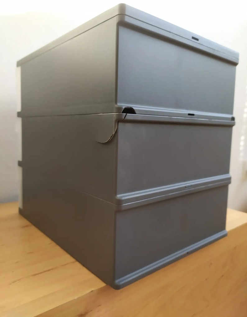 Rotho 2. jakost - XS - Box s 3 zásuvkami, úložný box vysunovací, antracit Rotho SYSTEMIX - TOWER