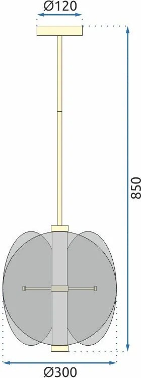 Toolight Toolight, LED stropní svítidlo APP1675-CP, šedá-zlatá lesklá, OSW-06406