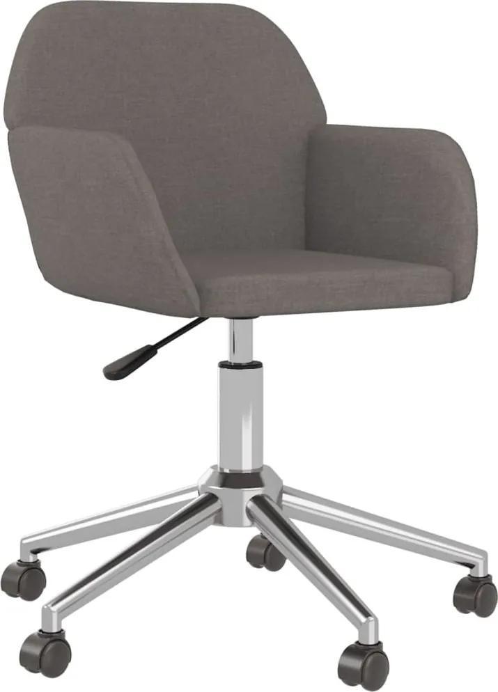 vidaXL Otočné jídelní židle 2 ks textil [3103087] Barva: světle šedá