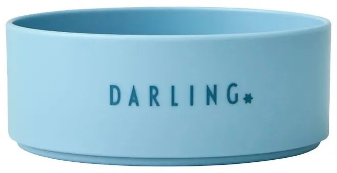 Světle modrá dětská miska Design Letters Mini Darling, ø 11 cm