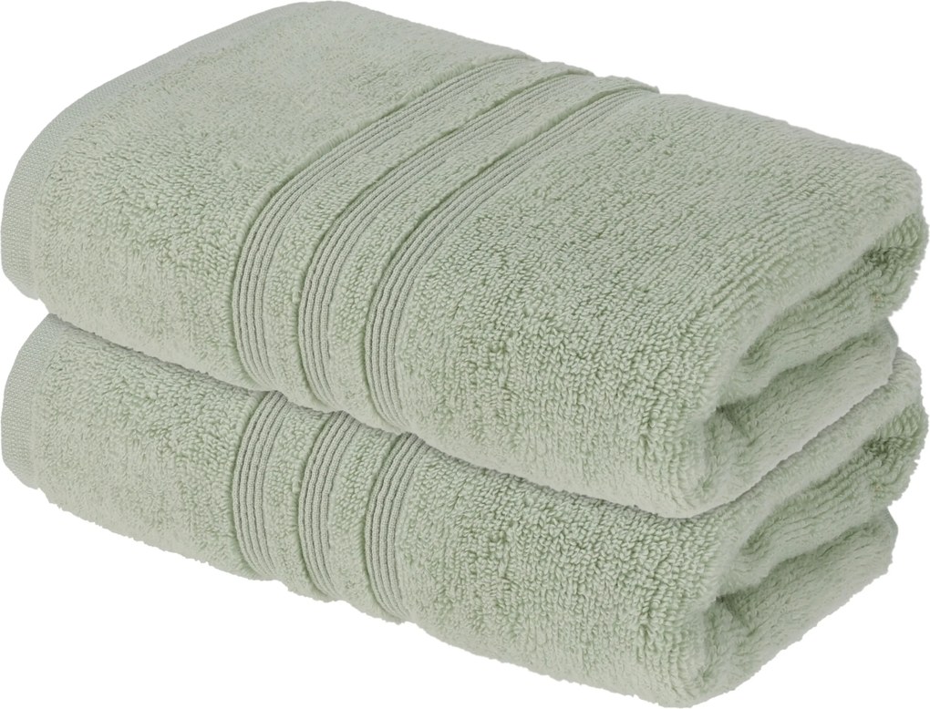 Livarno® Froté ručník Zero Twist, 50 x 100 cm, 500 g/m2, 2 kusy (zelená)