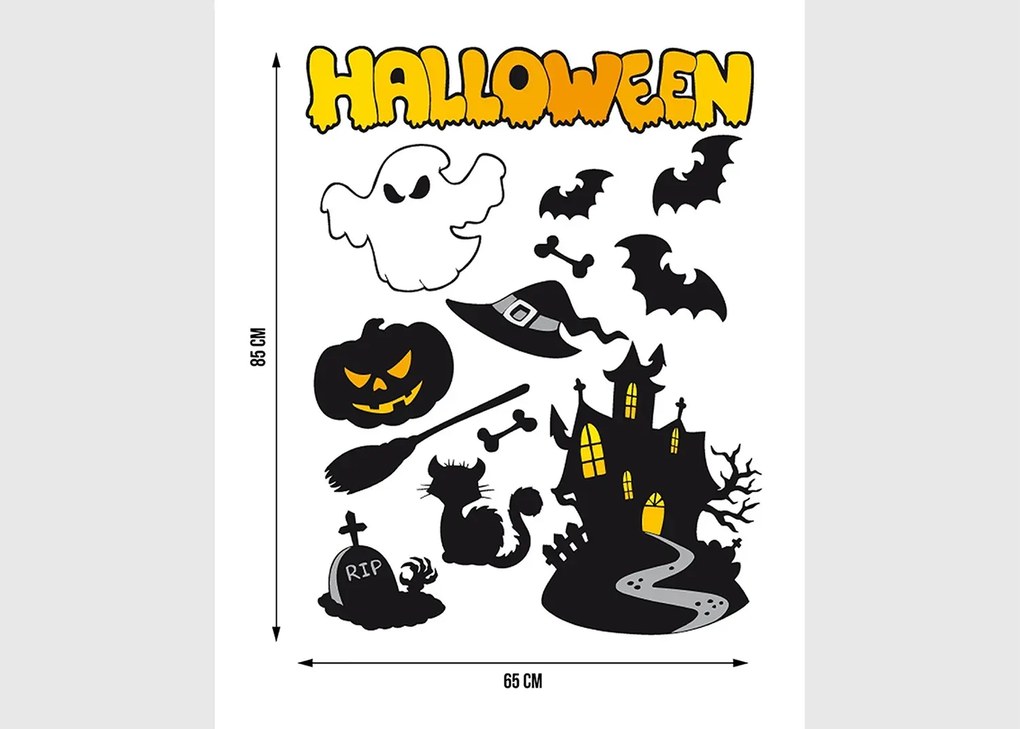 Samolepka na zeď Halloween | 65 x 85 cm | DH1010