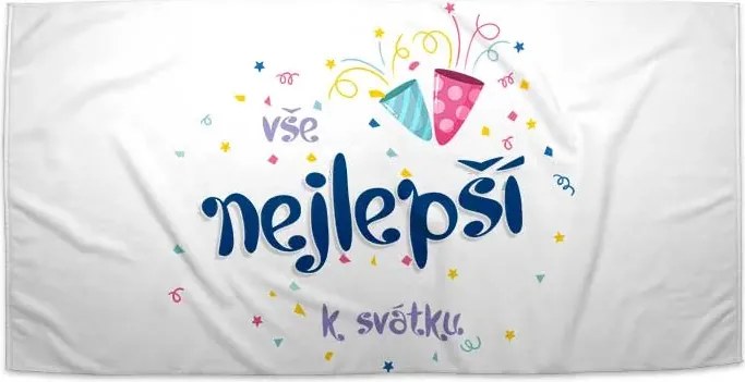 Sablio Ručník Vše nejlepší k svátku - 30x50 cm