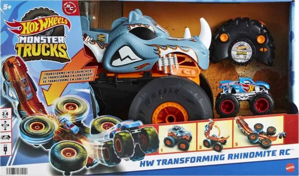 Rc auto hot wheels rc monster trucks transformující se rhinomite 1:12