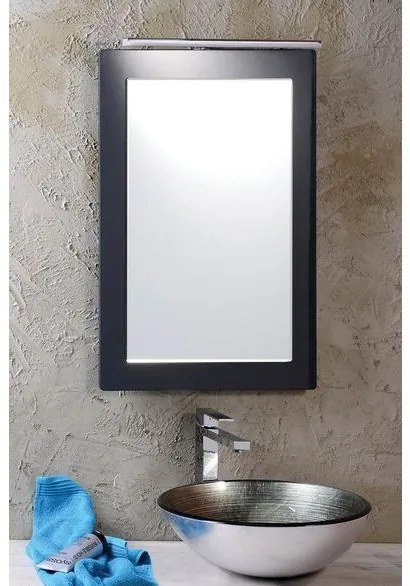 Sapho Mitra Zrcadlo v rámu 72x52 cm, antracit MT192