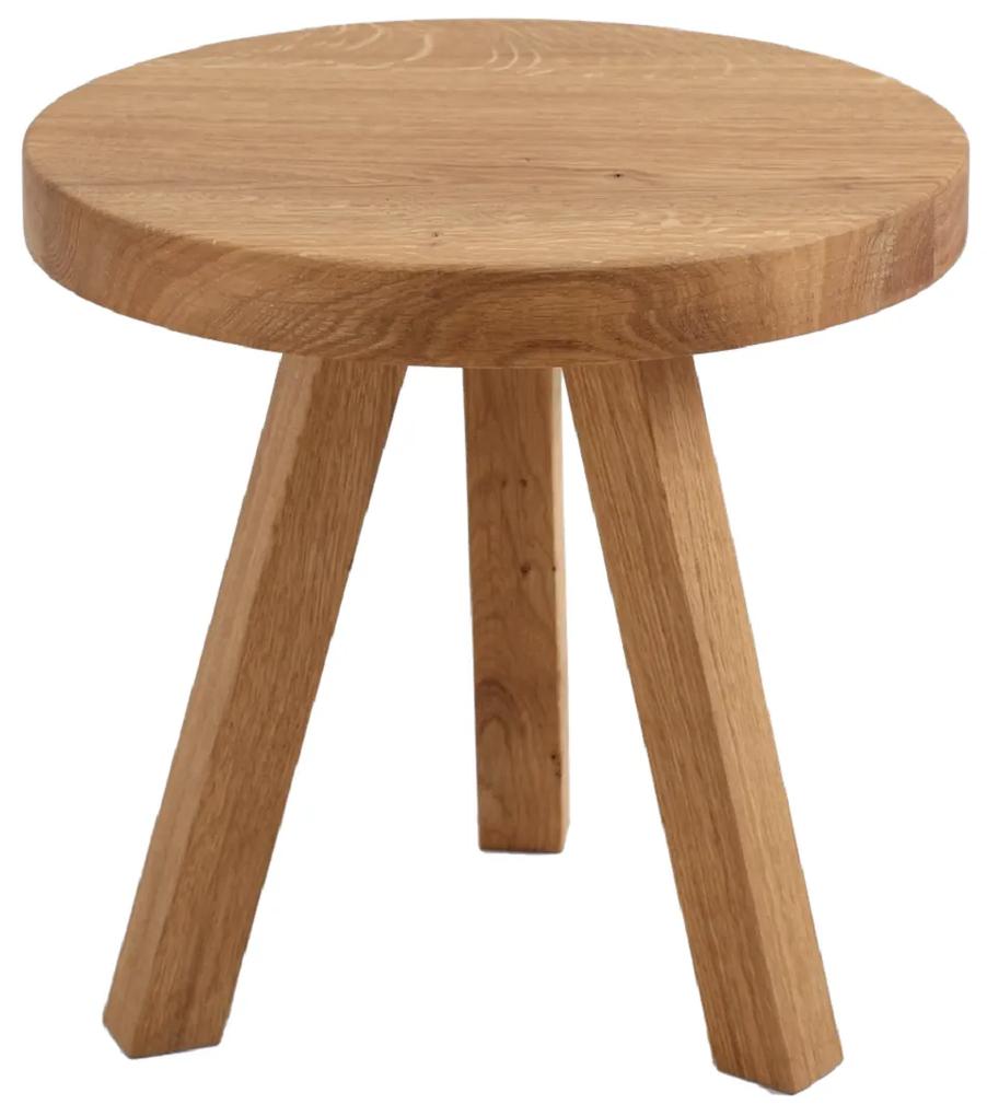 OnaDnes -20% Nordic Design Přírodní masivní odkládací stolek Tre Ø 40 cm