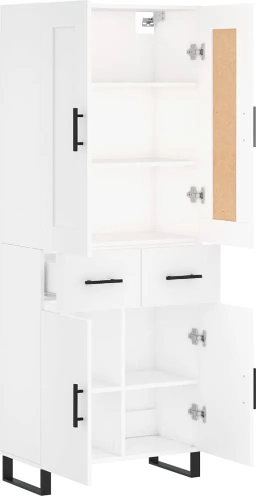 Skříň highboard bílá 69,5 x 34 x 180 cm kompozitní dřevo 3199897