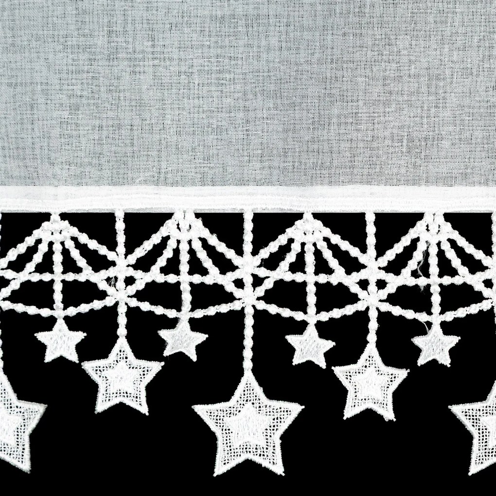KRÁTKÁ VÁNOČNÍ ZÁCLONA NA PÁSCE XMAS 60X150 CM HVĚZDY