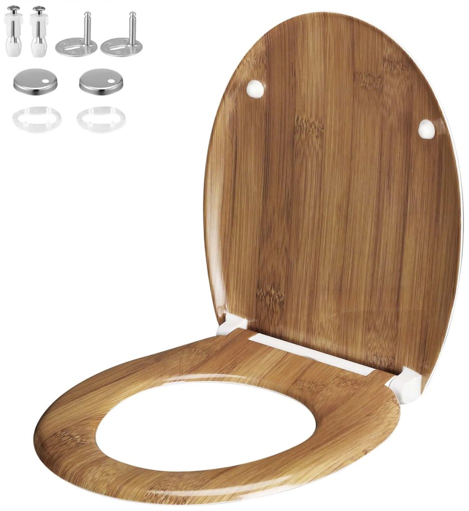 WC sedátko s automatickým spouštěním dekor bambus 108926