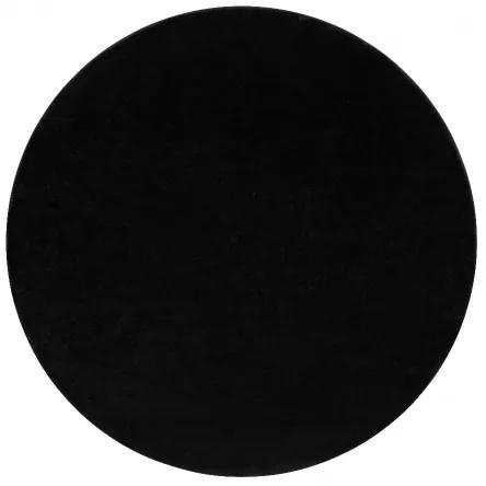 koberec kulatý SOFTY Jednotný, Jednobarevný, černý velikost kruh 200 cm | krásné koberce cz