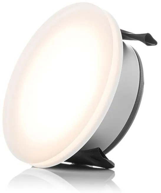 LED2 2050131D Static, zápustné svítidlo se saténovým difusorem, 7W 3000K stmívatelné DALI, průměr 9,2cm, IP44