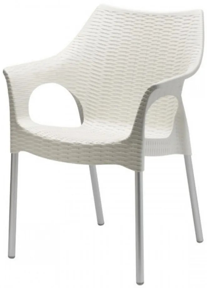 SCAB - Židle OLIMPIA - bílá/hliník