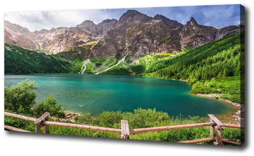 Wallmuralia Moderní fotoobraz canvas na rámu Mořské oko Tatry 100x50