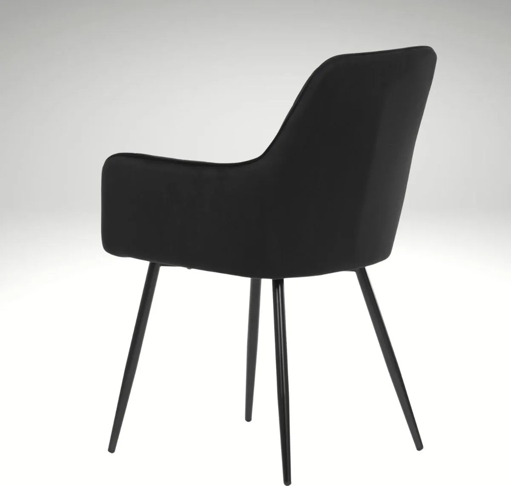 Vikio Jídelní set pro 6 osob 180x90 cm soft dub noha X černá židle s područkami VJS228-6C