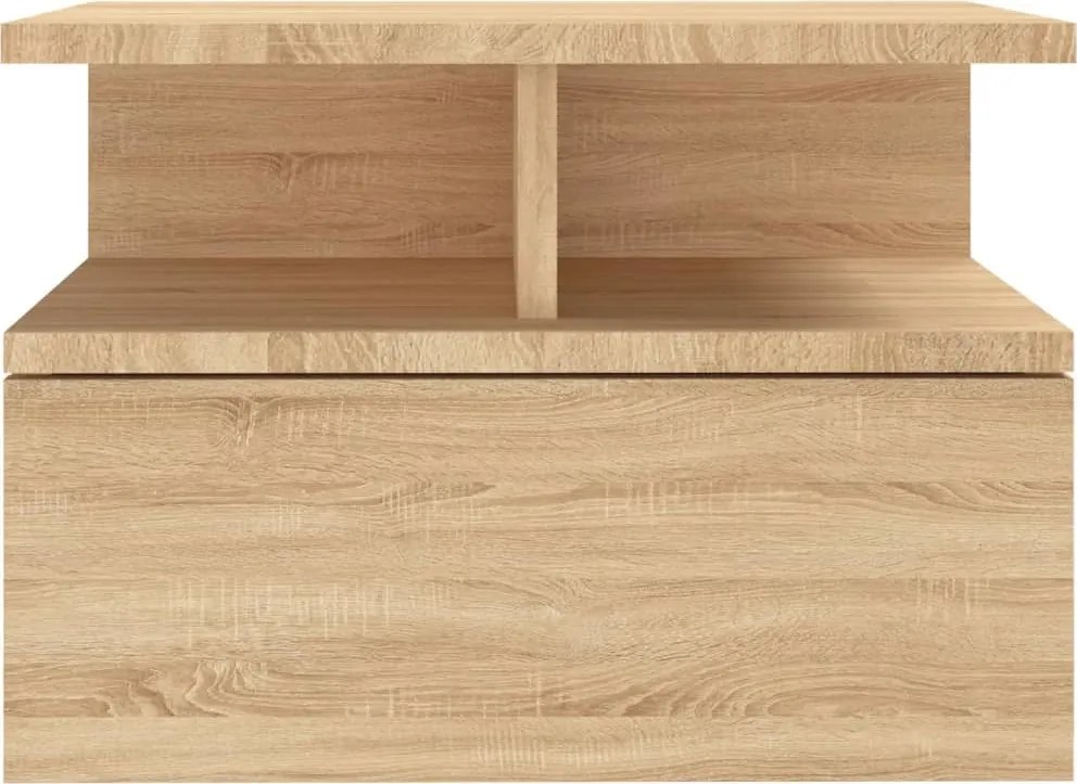 vidaXL Plovoucí noční stolky 2 ks 40 x 31 x 27 cm kompozit [800414] Barva: dub sonoma