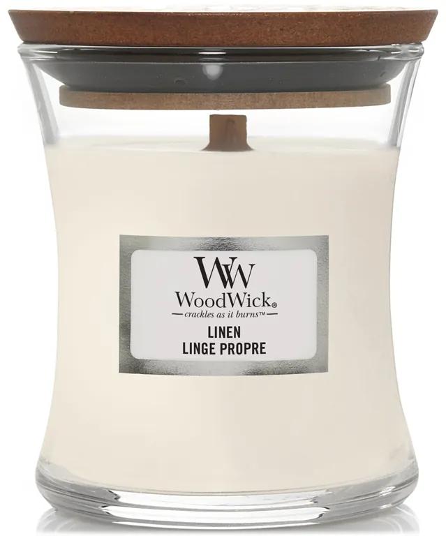 WoodWick – svíčka Linen (Čistý len) Velikost: velká 609 g