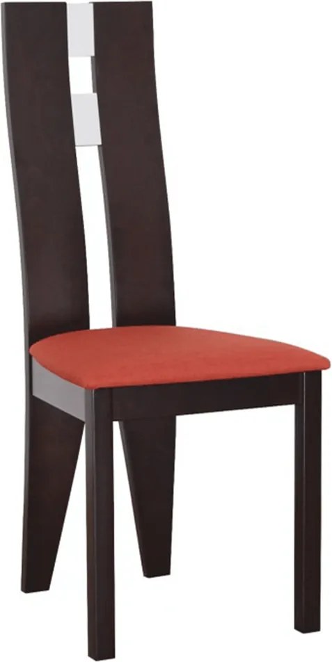 Tempo Kondela, s.r.o. Dřevěná židle BONA, wenge/látka terakota