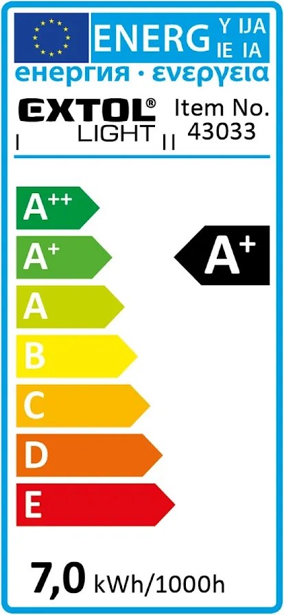 EXTOL LIGHT Žárovka LED reflektorová, 7 W, 510 lm, GU10, teplá bílá 43033