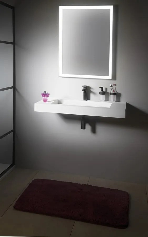 Sapho, SORT LED podsvícené zrcadlo 600x800mm, černá mat, ST080