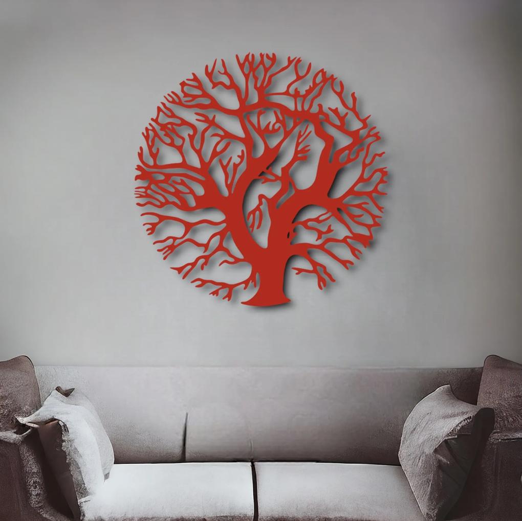 Strom života 3 - kovový obraz na zeď Velikost: 125cm, Barva: Red