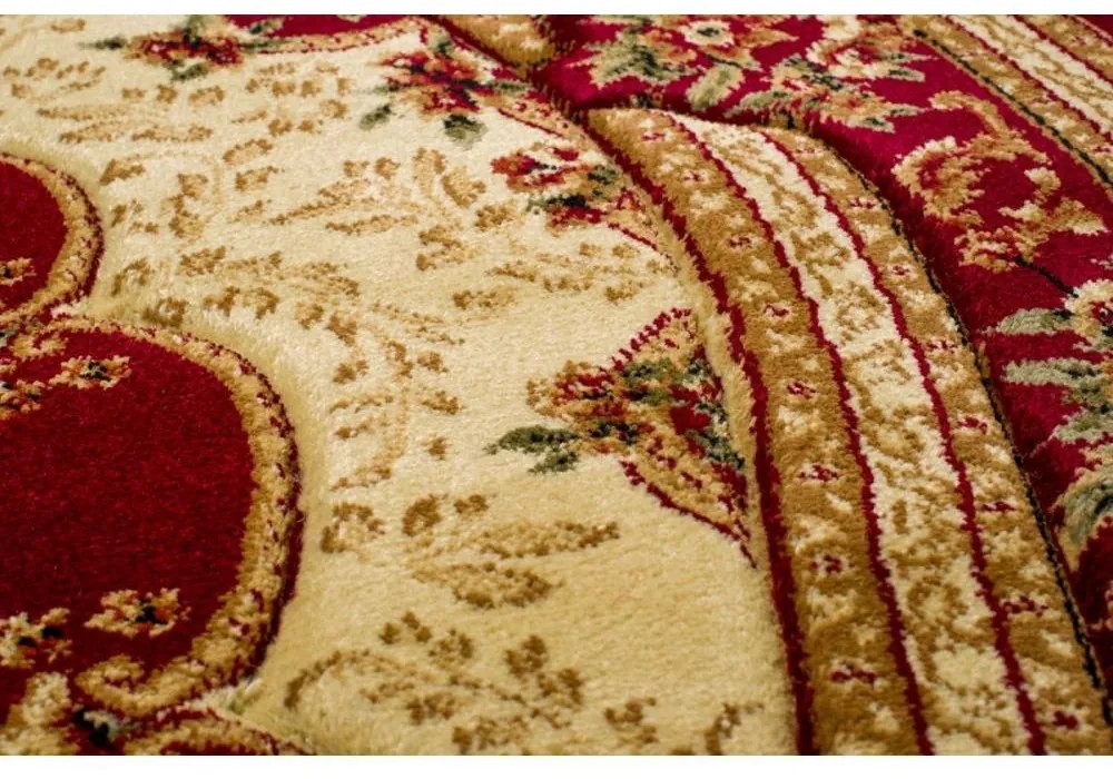 *Kusový koberec klasický vzor bordó ovál 200x300cm
