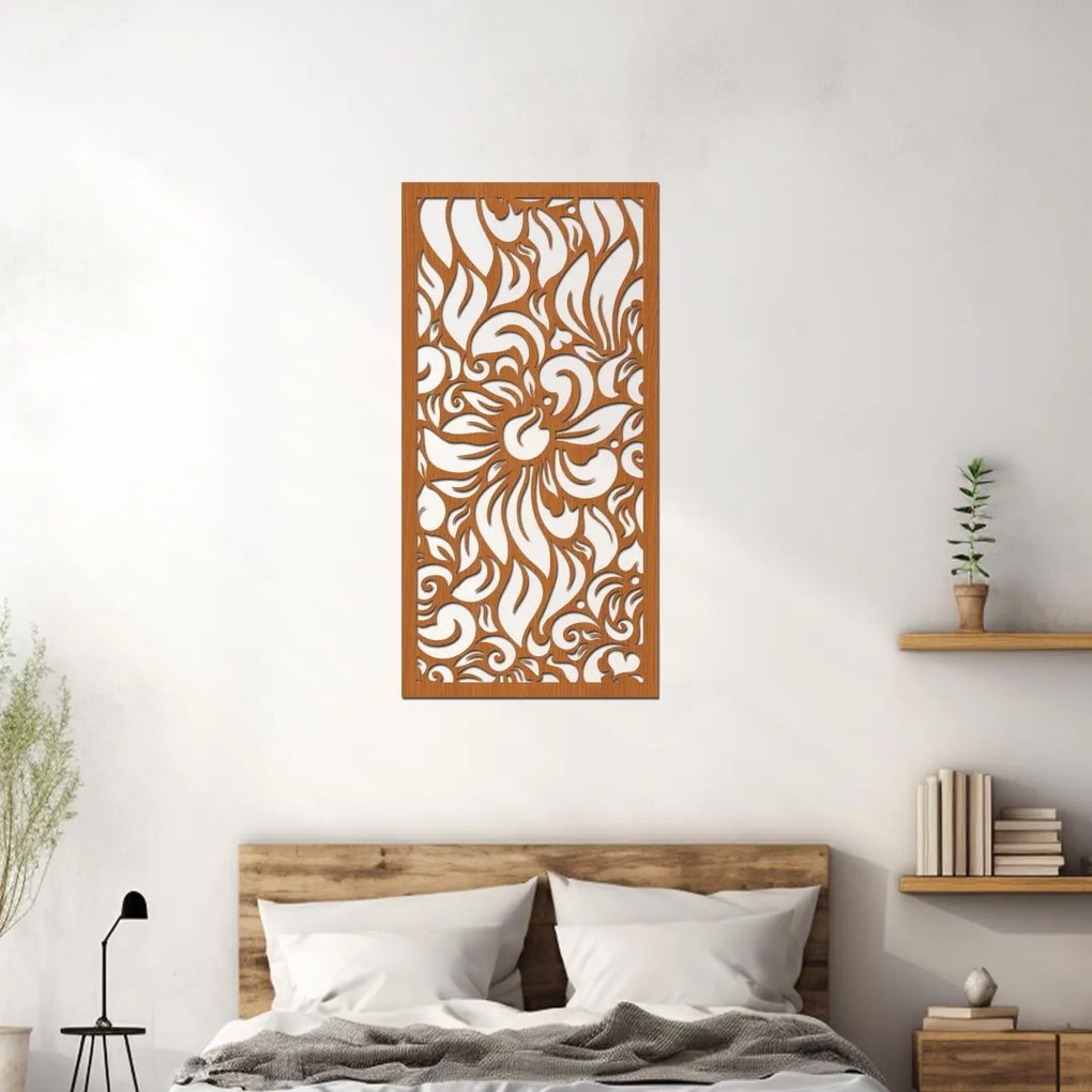 dřevo života Dřevěný dekorační panel Anthurion Zvolte rozměr (cm): 20x40, Zvolte barvu dekoru: Černá