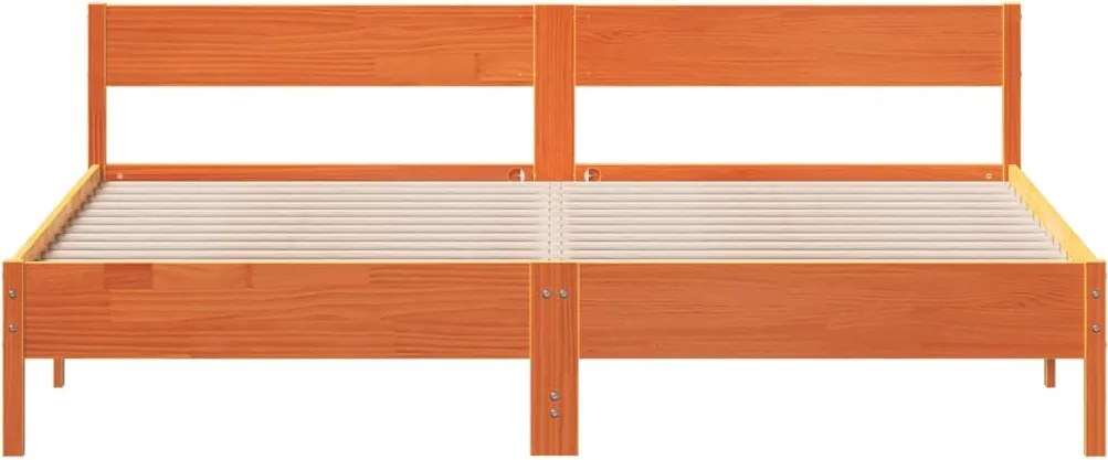 Postel bez matrace voskově hnědá 200 x 200 cm masivní borovice 3216211