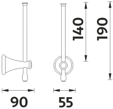 Nimco Držák na toaletní papír rezervní LADA - LA 19055R-65