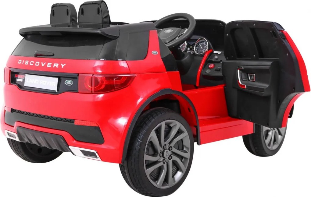 Ramiz Land Rover Discovery elektrické auto pro děti červené SUV + dálkové ovládání