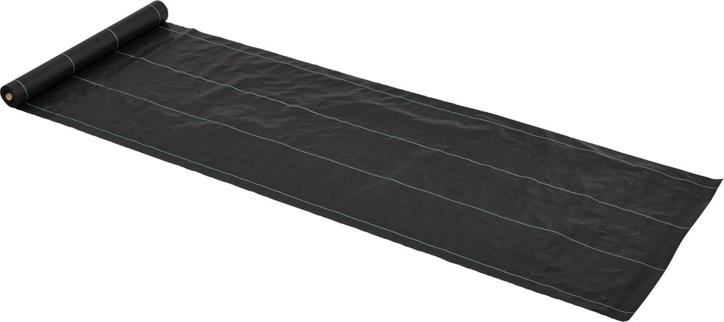 Outsunny Antiweed Geotextilní Síť 1x50 m Zahradní Síť proti Plevelu 100 g/m² Černá | Aosom