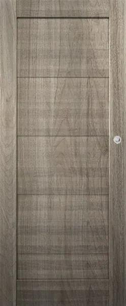 posuvné interiérové dveře do pouzdra SANTIAGO plné, model 1 Průchozí rozměr: 70 x 197 cm, Orientace dveří: Levé dveře, Dekor: Dub stříbrný