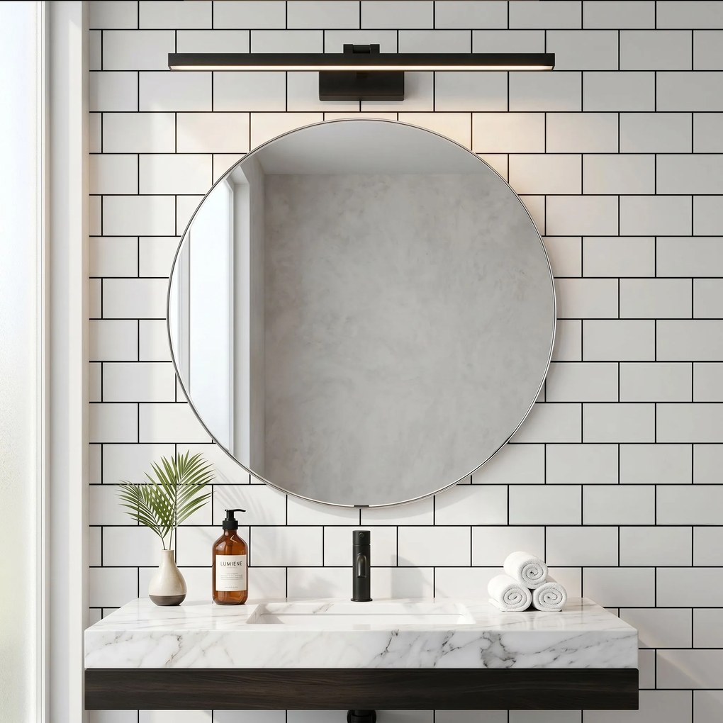 Toolight Rea, Koupelnové nástěnné LED svítidlo APP1868-1W 80 cm Black, OSW-66024