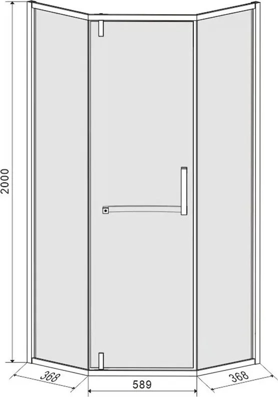 BPS-koupelny Pětiúhelníkový sprchový kout HYD-PK4026A 80x80 černá/transparent + vanička HYD-PSV-SXL07A bílá