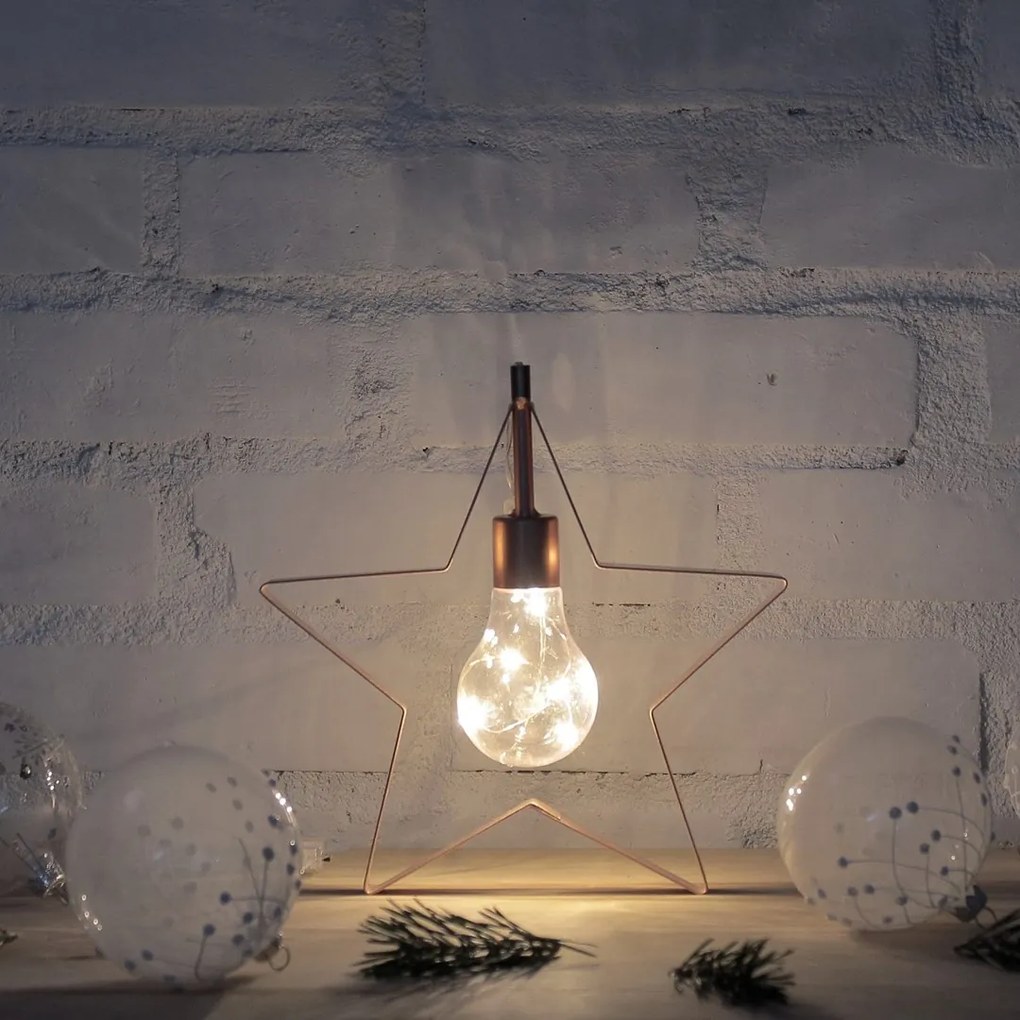 Vánoční LED lampa STAR červená