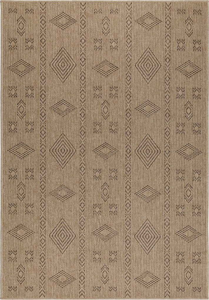 Ayyildiz, Kusový koberec Dhaka 8711 Black, 120x170, hnědá, chodba / předsíň